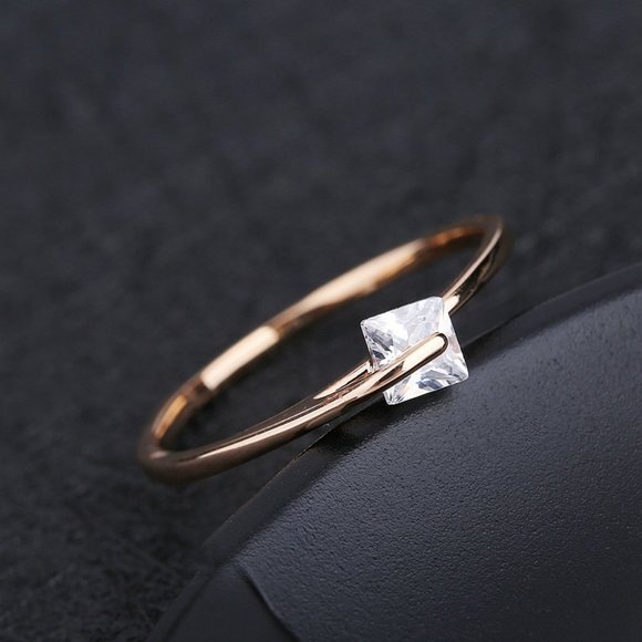 LiveChicStyle | Jewelry | New Cut Diamond Floating Square Rose Gold ...